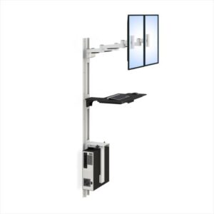 Wall Mounted Computer Station with Two Monitor - Ergoville.com
